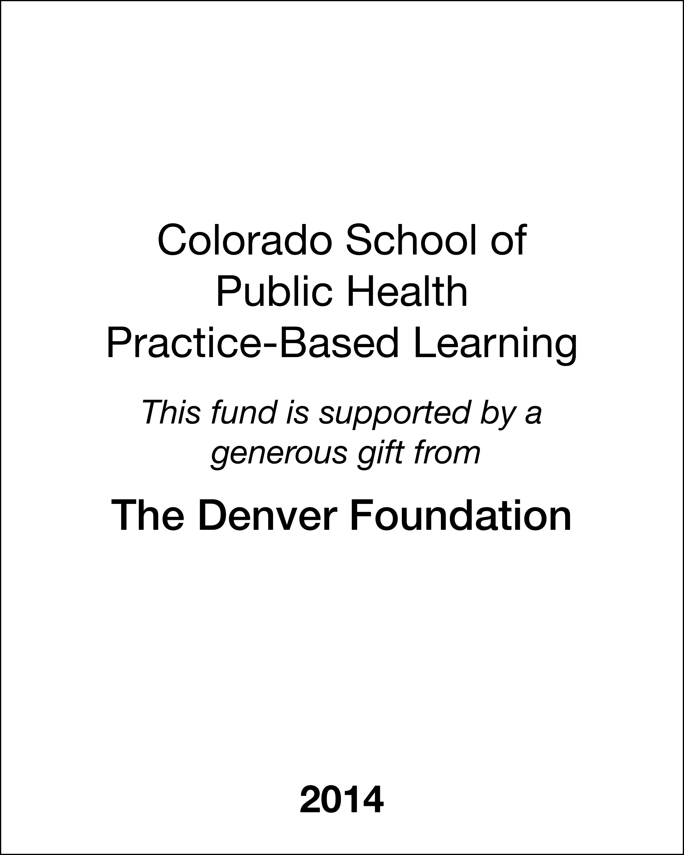The Denver Foundation – Virtual Benefactor Recognition The Denver Foundation – Virtual Benefactor Recognition