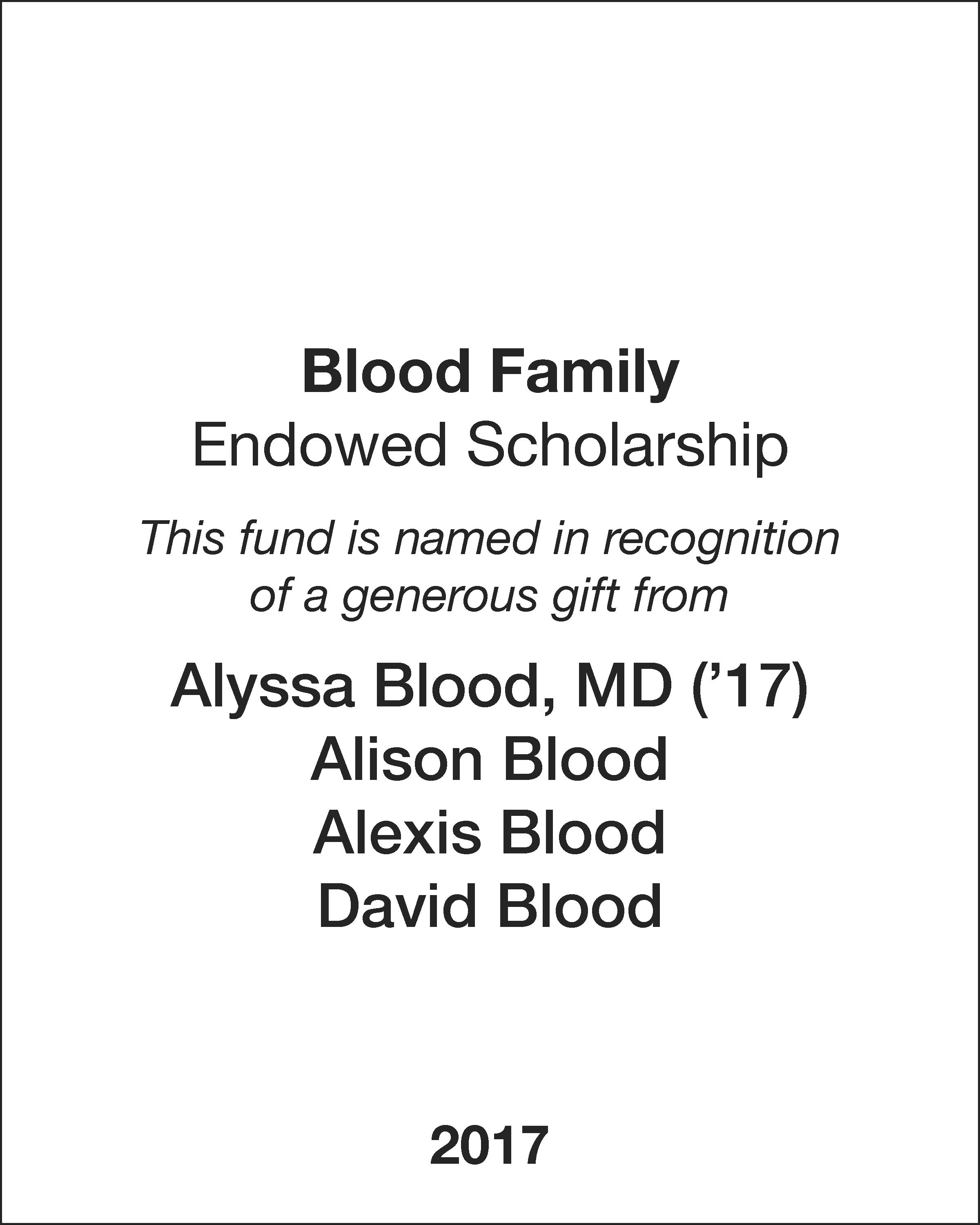 Blood Family – Virtual Benefactor Recognition
